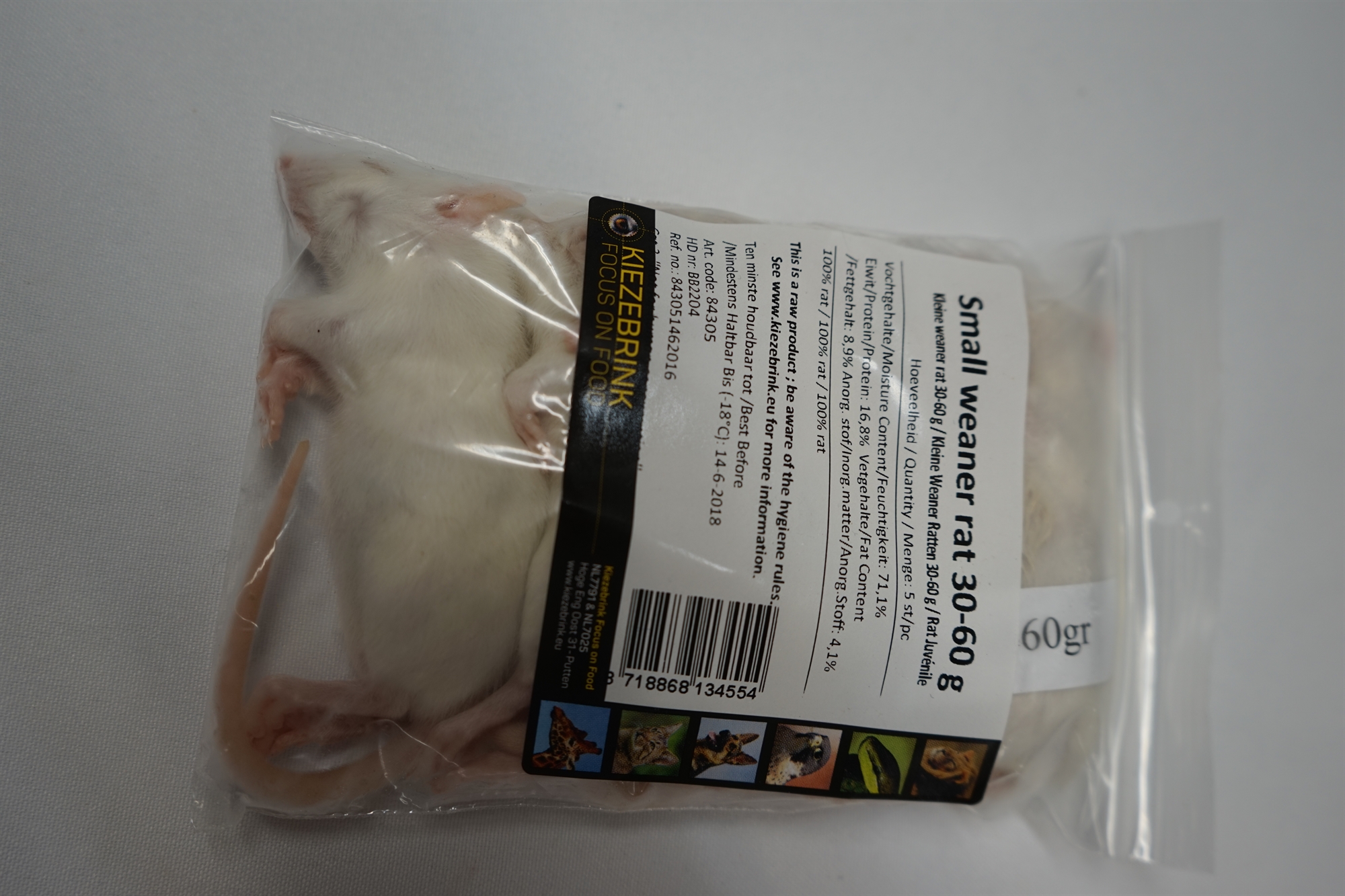 Frosne rotter 25-60 gram 5 stk